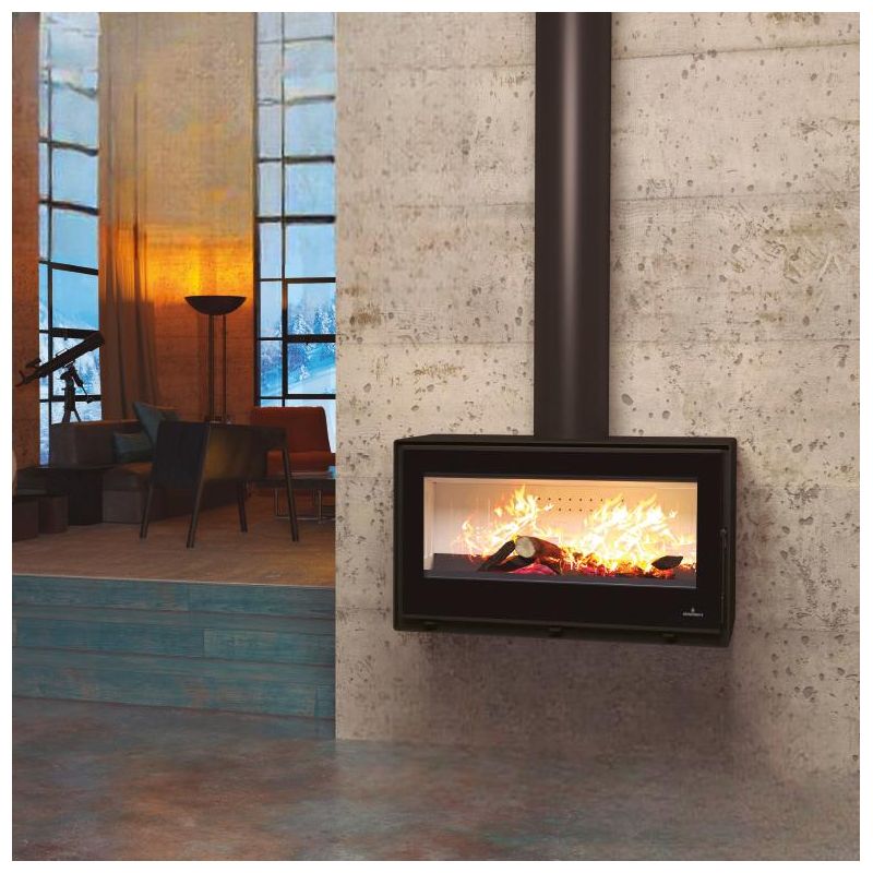 Poêle à bois suspendu - BRONPI Cairo 90 Box 13 kW