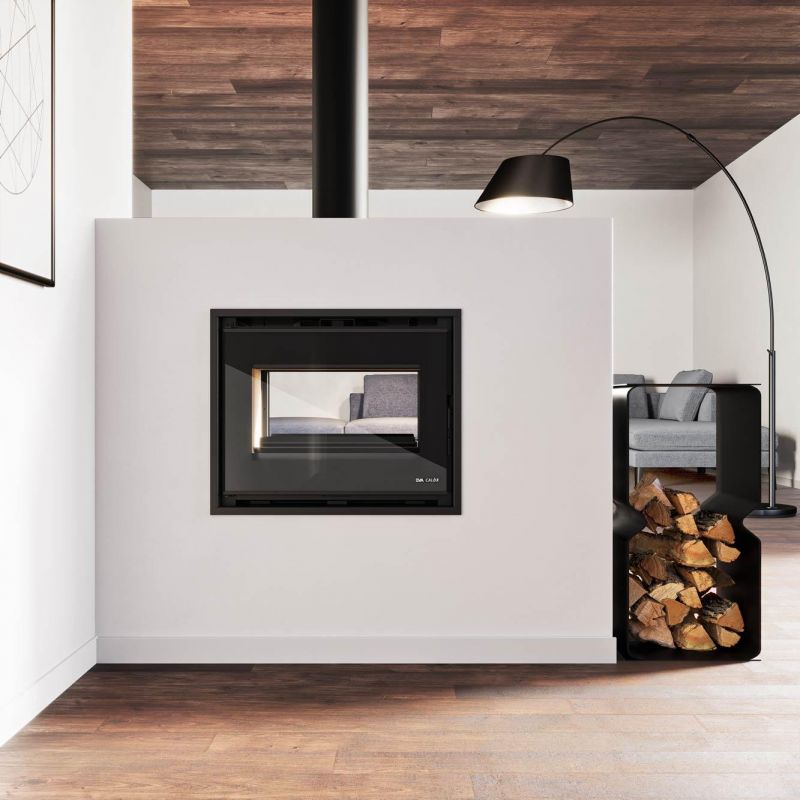Insert à bois double face avec prise d'air - EVA CALOR Diego 11 kW