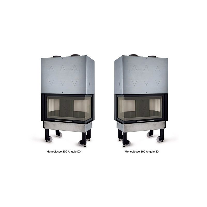 Insert à bois angle droit - LA NORDICA Monoblocco 800 Angolo DX 10 kW